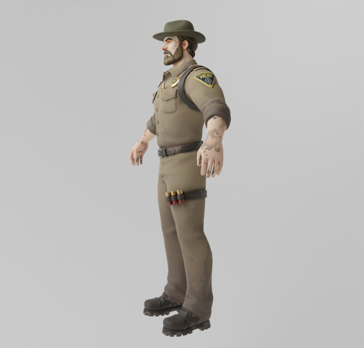 ArtStation - Jim Hopper Stranger Things Lowpoly Rigged | Resources
