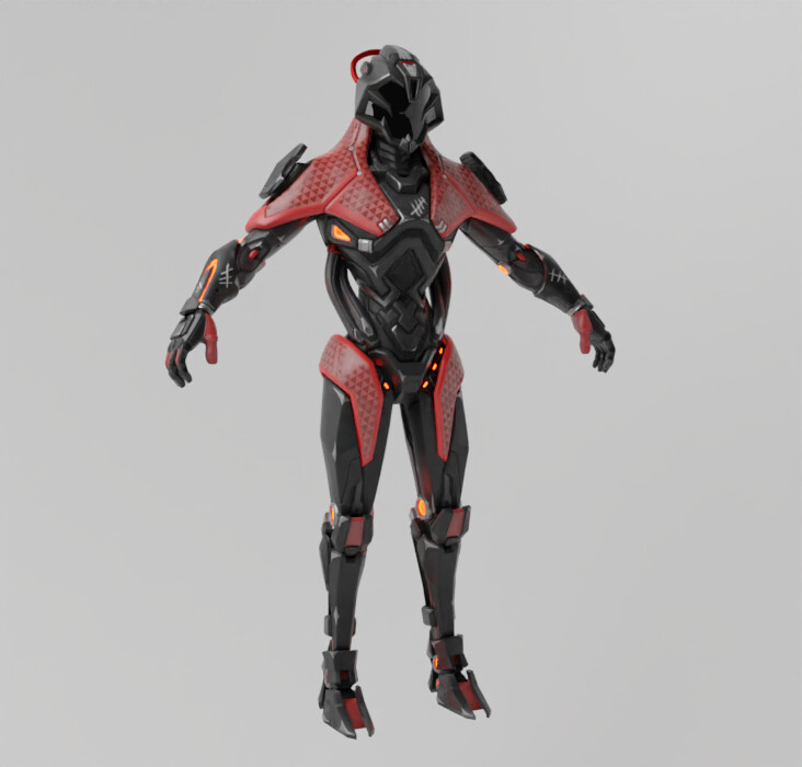 ArtStation - Mecha Demon Lowpoly Rigged | Resources