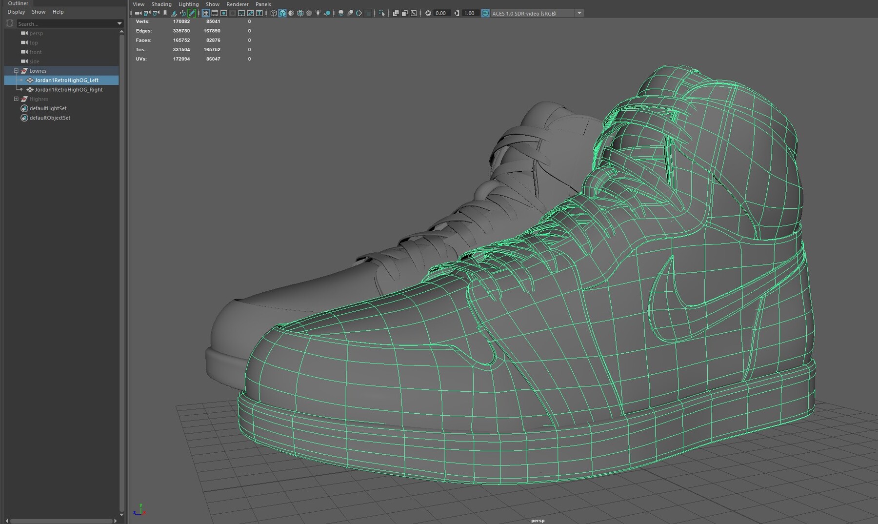 ArtStation - Model 3D Air Jordan 1 Retro High OG Red | Game Assets