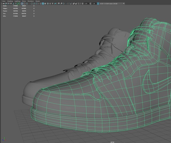 ArtStation - Model 3D Air Jordan 1 Retro High OG Red | Game Assets