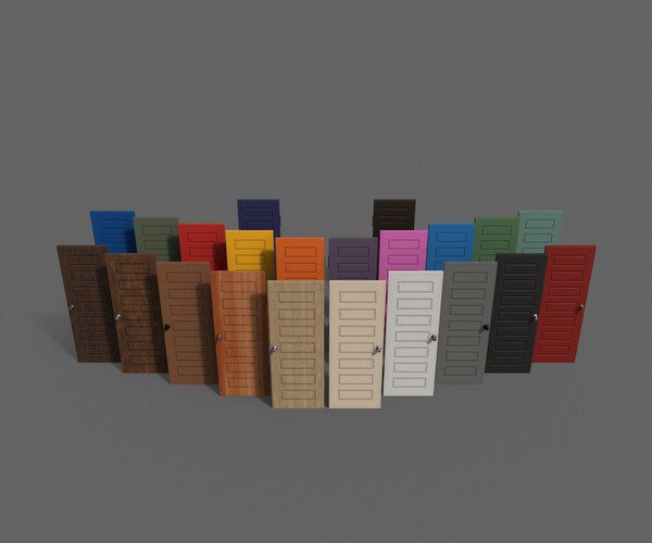 ArtStation - PBR Wood Door A7 | Game Assets