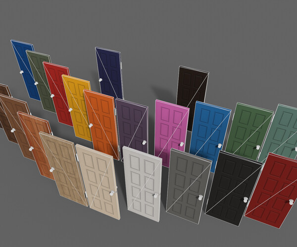 ArtStation - PBR Wood Door A6 | Game Assets