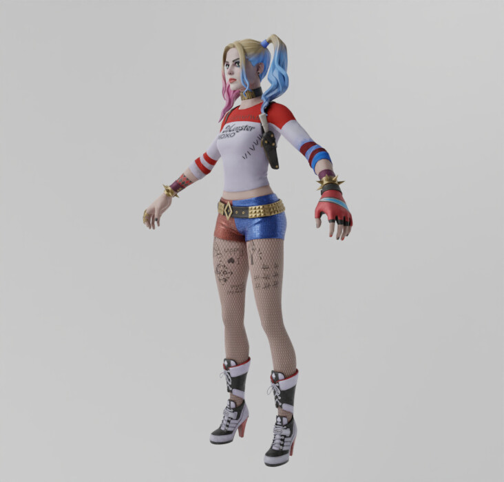 ArtStation - Harley Quinn Lowpoly Rigged | Resources
