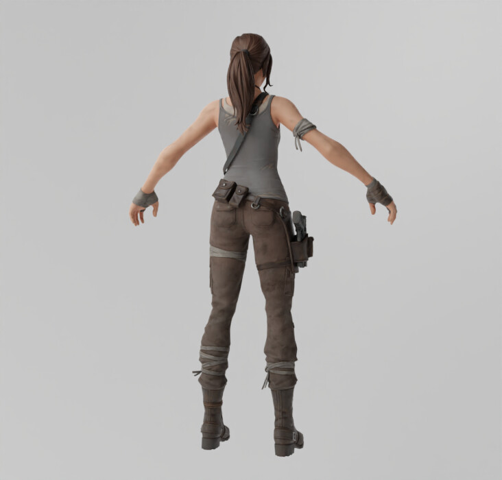ArtStation - Lara Croft Lowpoly Rigged | Resources