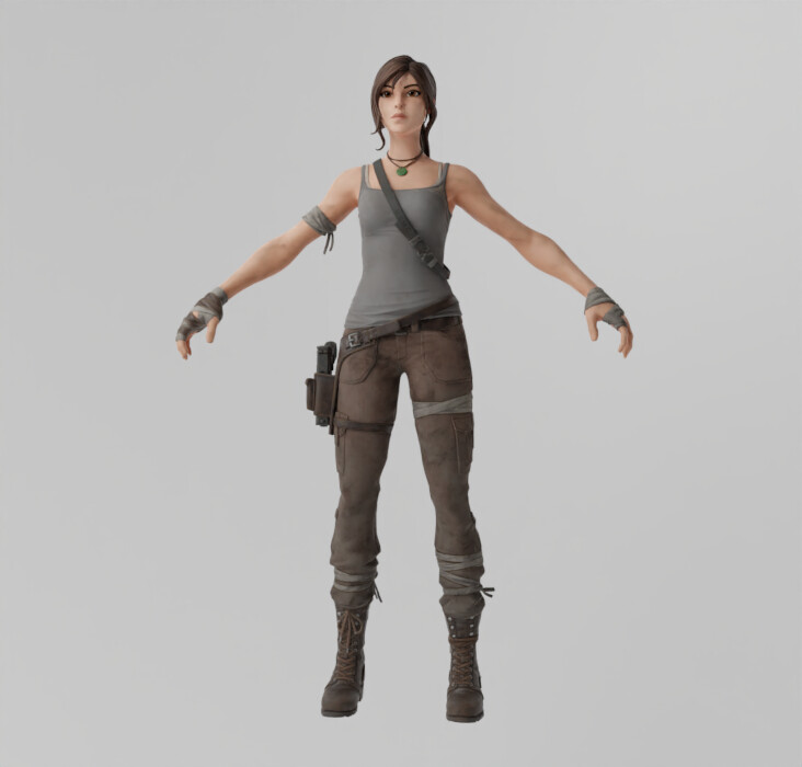 ArtStation - Lara Croft Lowpoly Rigged | Resources