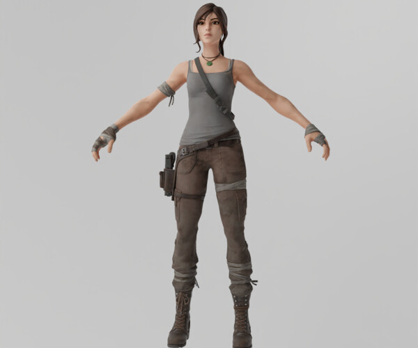 ArtStation - Lara Croft Lowpoly Rigged | Resources