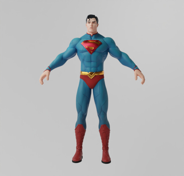 ArtStation - Superman Lowpoly Rigged | Resources