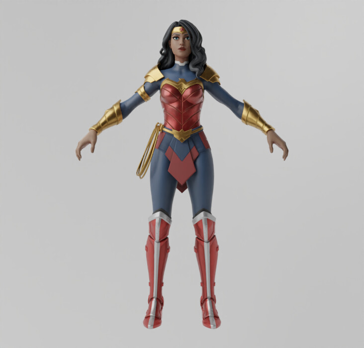 ArtStation - Wonder Woman Redesign Lowpoly Rigged | Resources