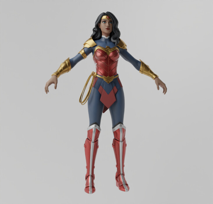 ArtStation - Wonder Woman Redesign Lowpoly Rigged | Resources