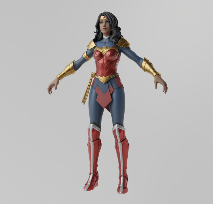 ArtStation - Wonder Woman Redesign Lowpoly Rigged | Resources