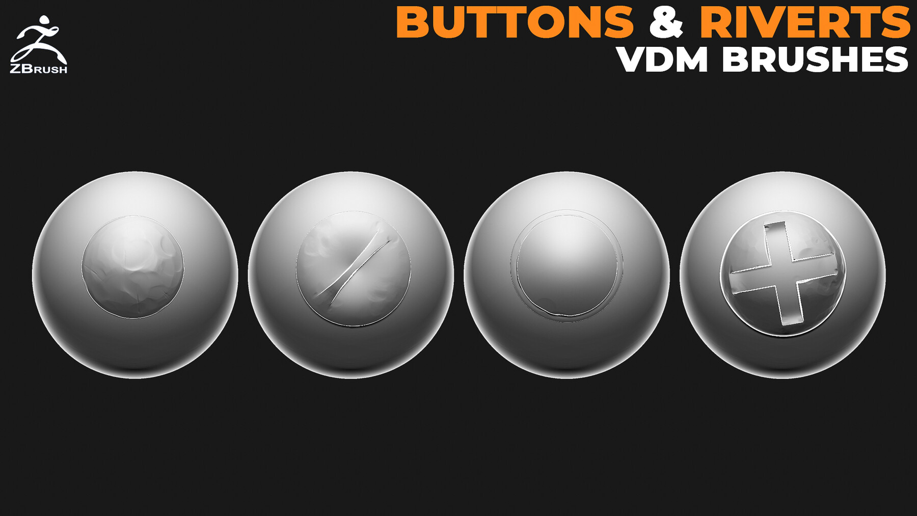 ArtStation - Buttons and Riverts VDM Brushes for ZBrush | Brushes