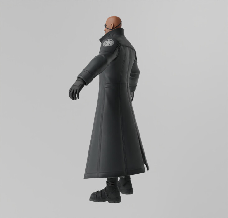 ArtStation - Nick Fury Lowpoly Rigged | Resources