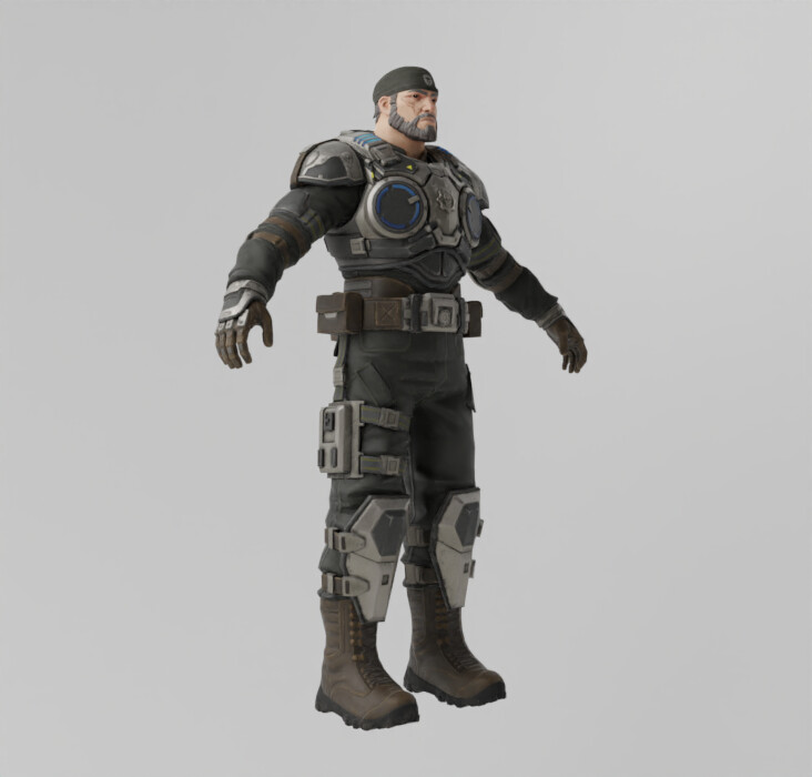 ArtStation - Marcus Fenix "Gears of War" Lowpoly Rigged | Resources