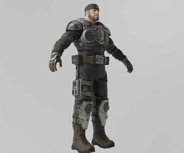 ArtStation - Marcus Fenix "Gears of War" Lowpoly Rigged | Resources