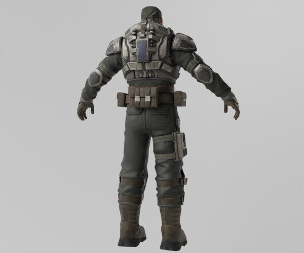 ArtStation - Marcus Fenix "Gears of War" Lowpoly Rigged | Resources