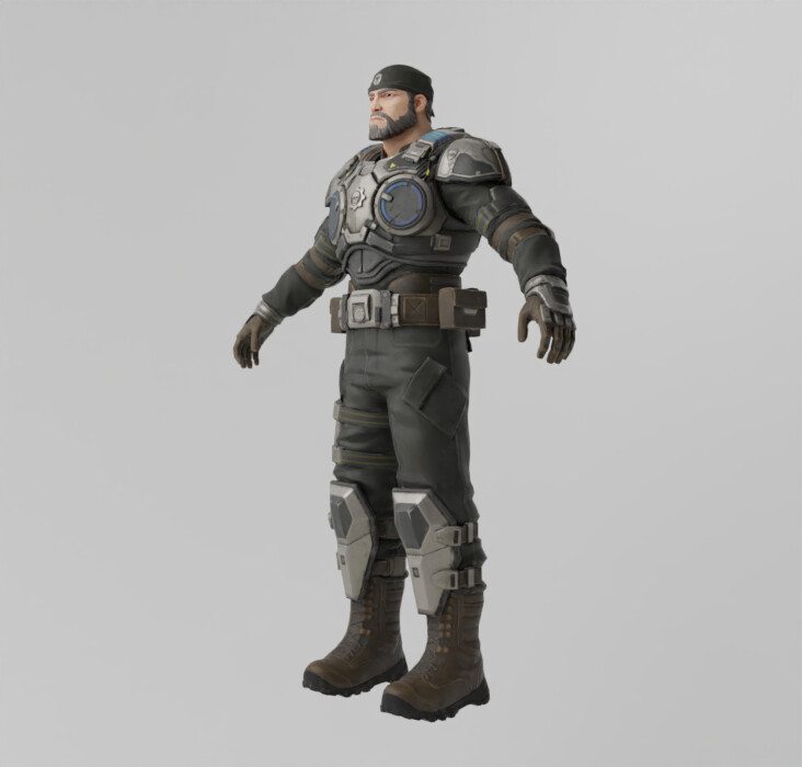 ArtStation - Marcus Fenix "Gears of War" Lowpoly Rigged | Resources