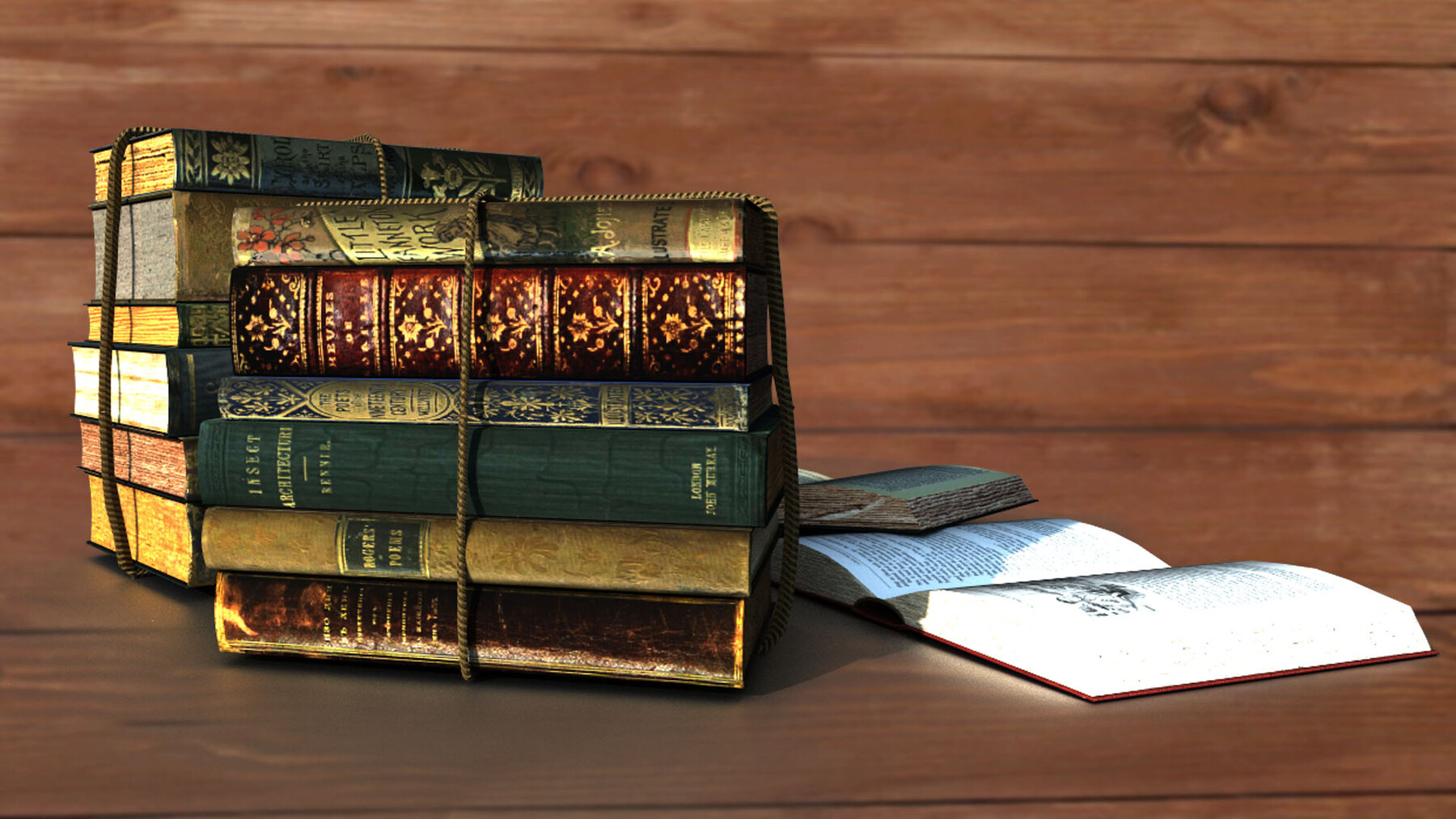 ArtStation - Old historical books PBR low-poly 3D model | Resources