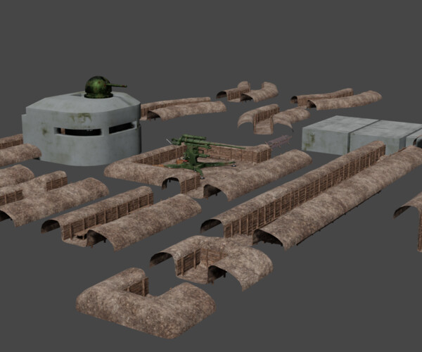 ArtStation - ww2 trench pack | Game Assets