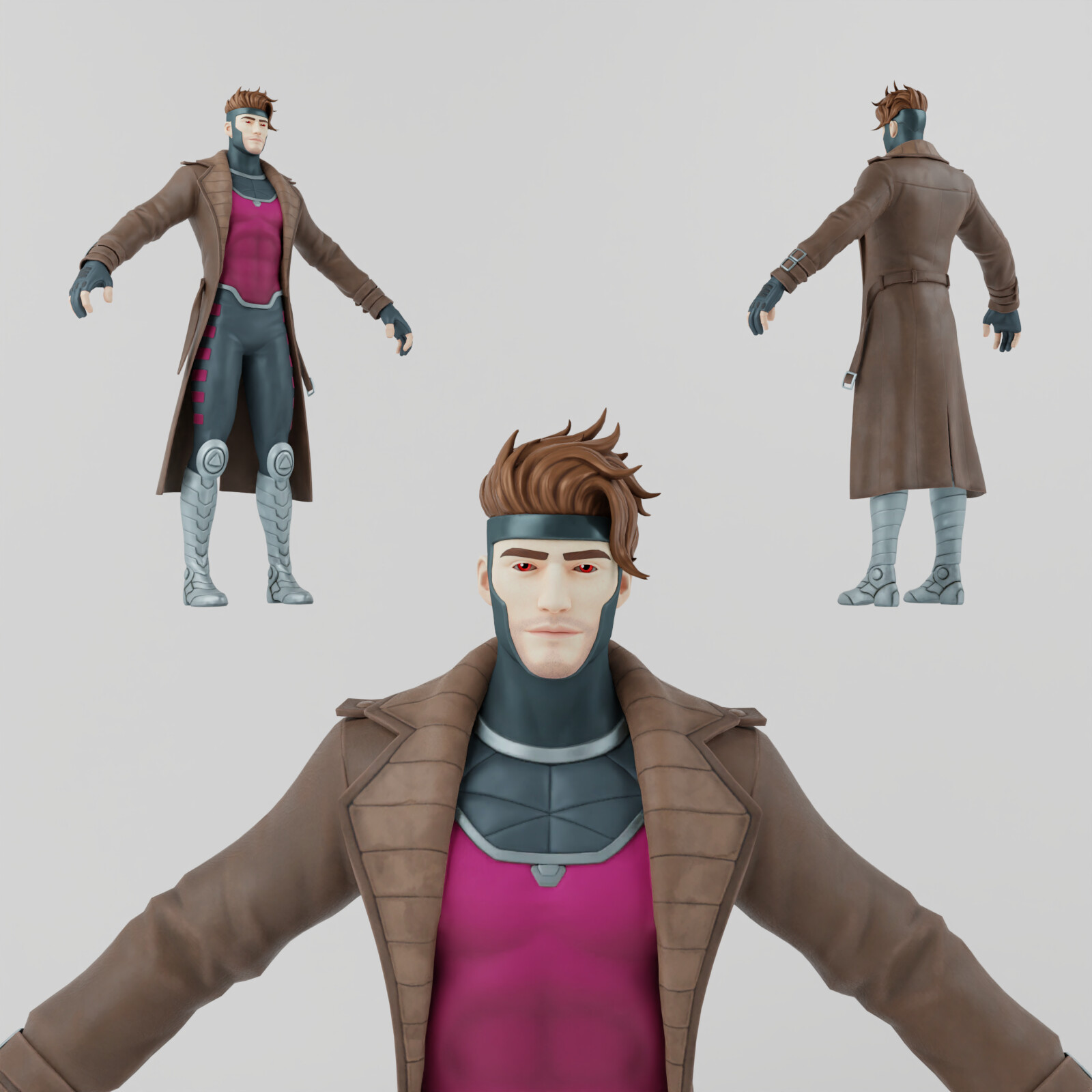 ArtStation - Gambit X-Men Lowpoly Rigged | Resources