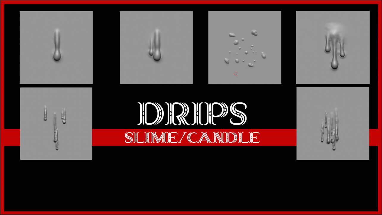 ArtStation - Drip slime / Candle Brush | Brushes