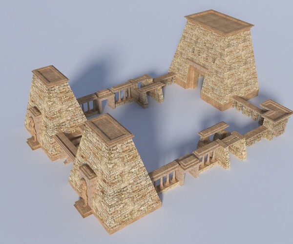 ArtStation - ancient egyptian pharaohs buildings | Game Assets