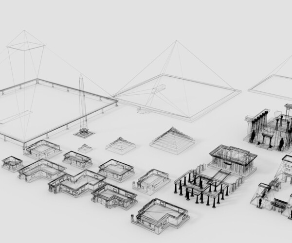 ArtStation - ancient egyptian pharaohs buildings | Game Assets