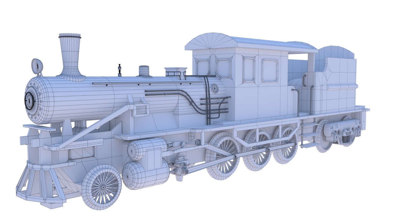 ArtStation - steam train engine | Game Assets