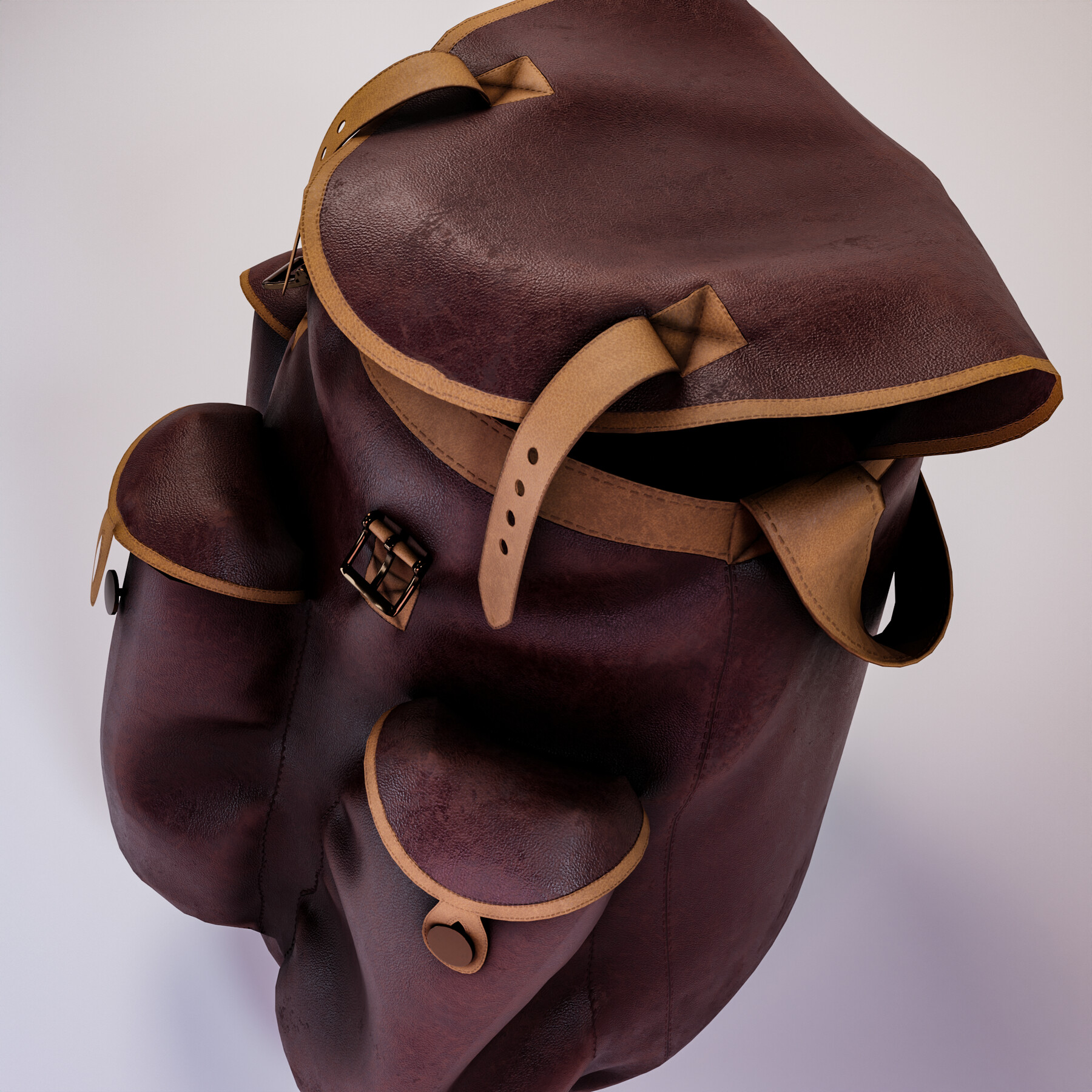 ArtStation - Leather Backpack | Game Assets