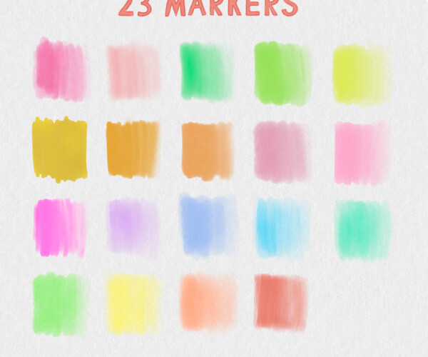 ArtStation - Copic inspired Markers Brushset for Procreate (Miltiliner ...