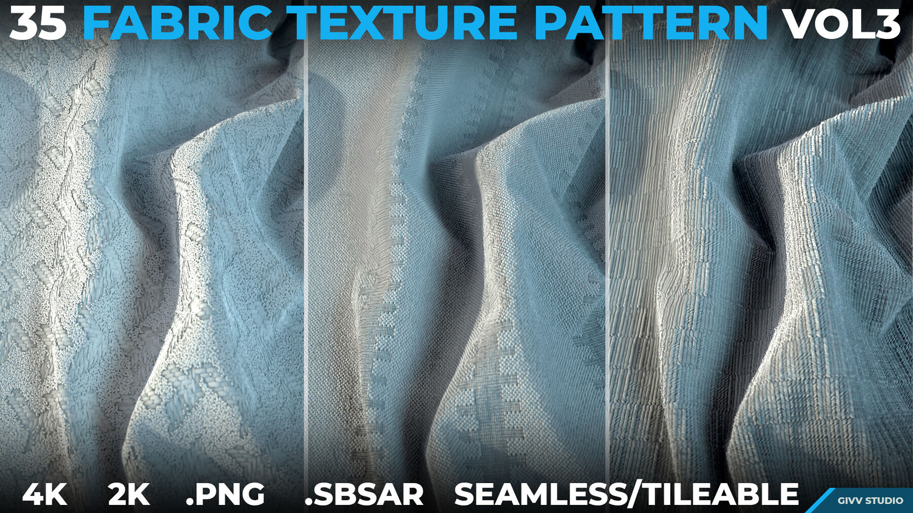 ArtStation - 35 Fabric Texture Pattern Vol 3 (4k/2k/.sbsar/.png ...
