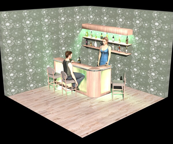 ArtStation - American Bar 4K | Resources