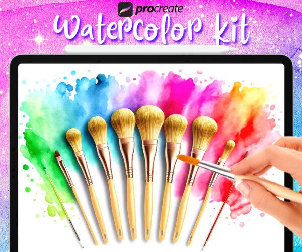 ArtStation - Watercolor Brush Set For Procreate | Brushes