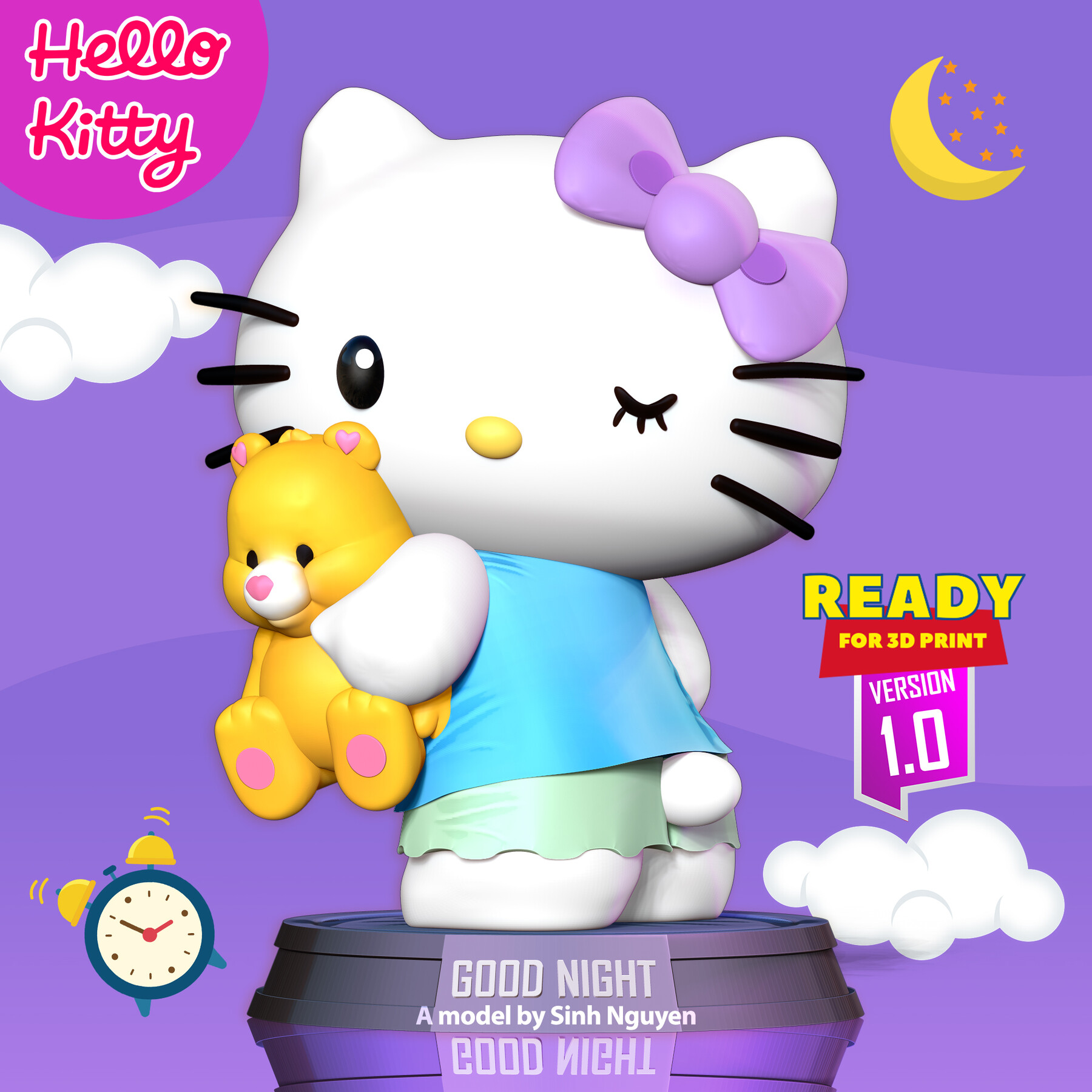 ArtStation - Good night Hello Kitty | Resources