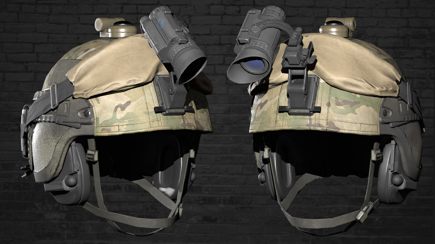 3DMA Studios - MILITARY Game Ready AN PVS 14 Night Vision Device Low ...