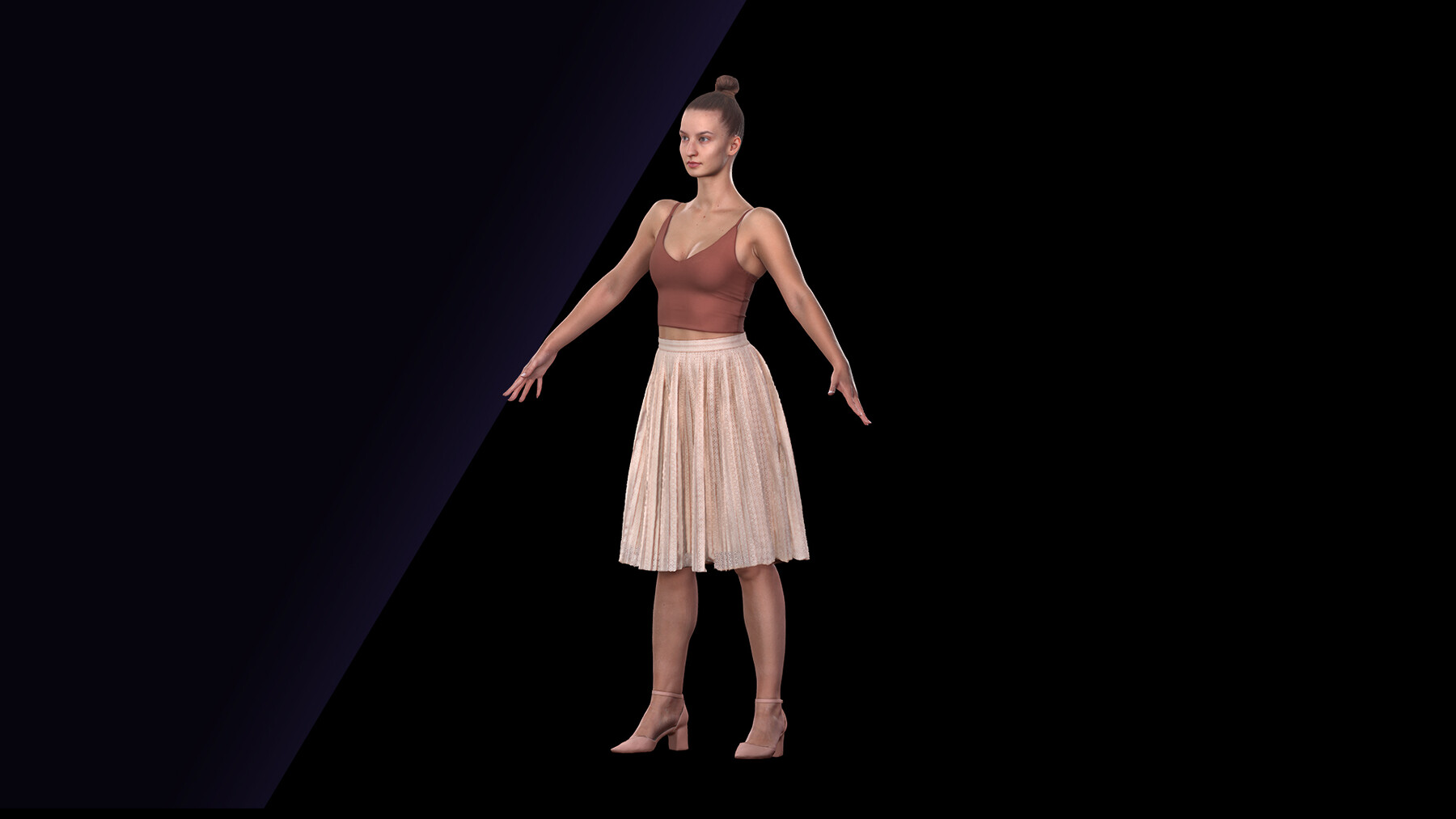 ArtStation - Cleaned A Pose Scan | Babbie Dressed | Resources