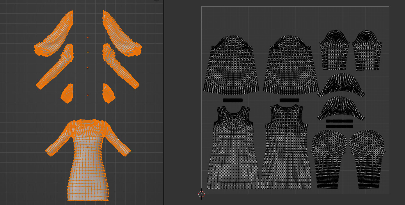 ArtStation - Low poly dress - constructor 4in1 | Game Assets