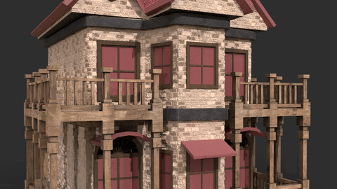 ArtStation - 3D Game House with PBR Texturing | Game Assets