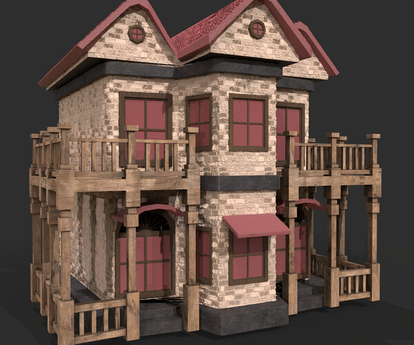 ArtStation - 3D Game House with PBR Texturing | Game Assets