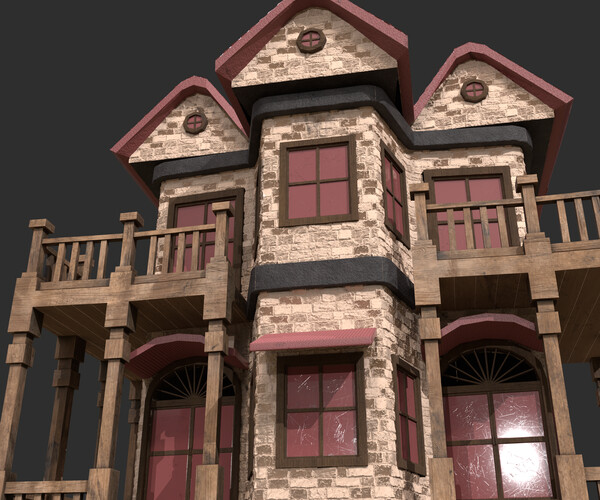 ArtStation - 3D Game House with PBR Texturing | Game Assets