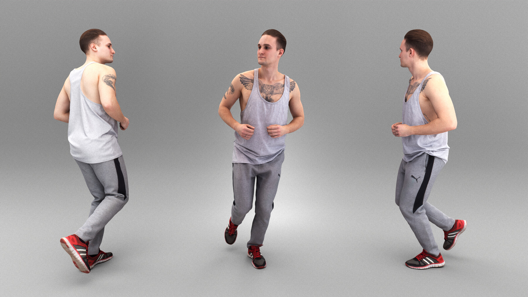 ArtStation - Running young man 388 | Game Assets