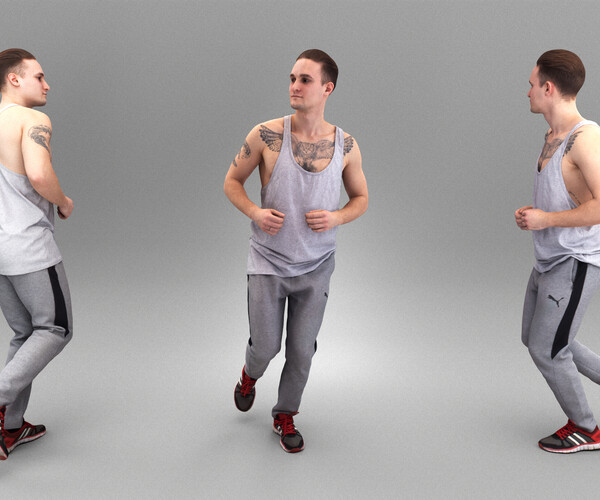 ArtStation - Running young man 388 | Game Assets