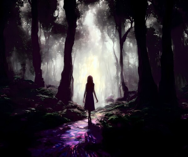 ArtStation - Atmospheric dark grim forest (Pack of 100 illustrations ...