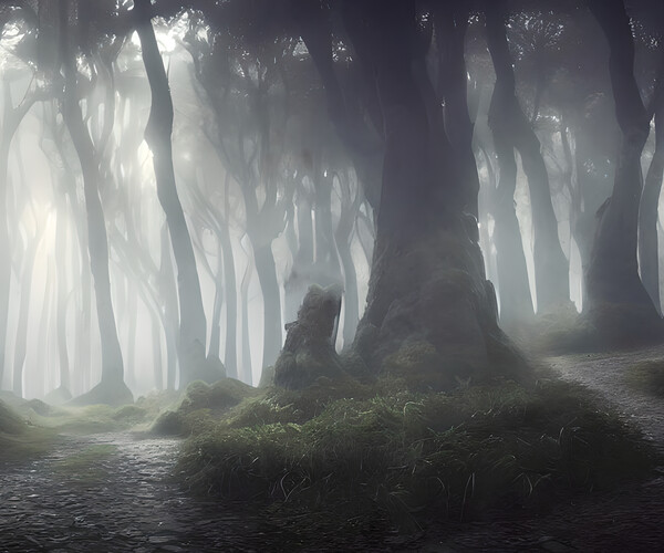 ArtStation - Atmospheric dark grim forest (Pack of 100 illustrations ...