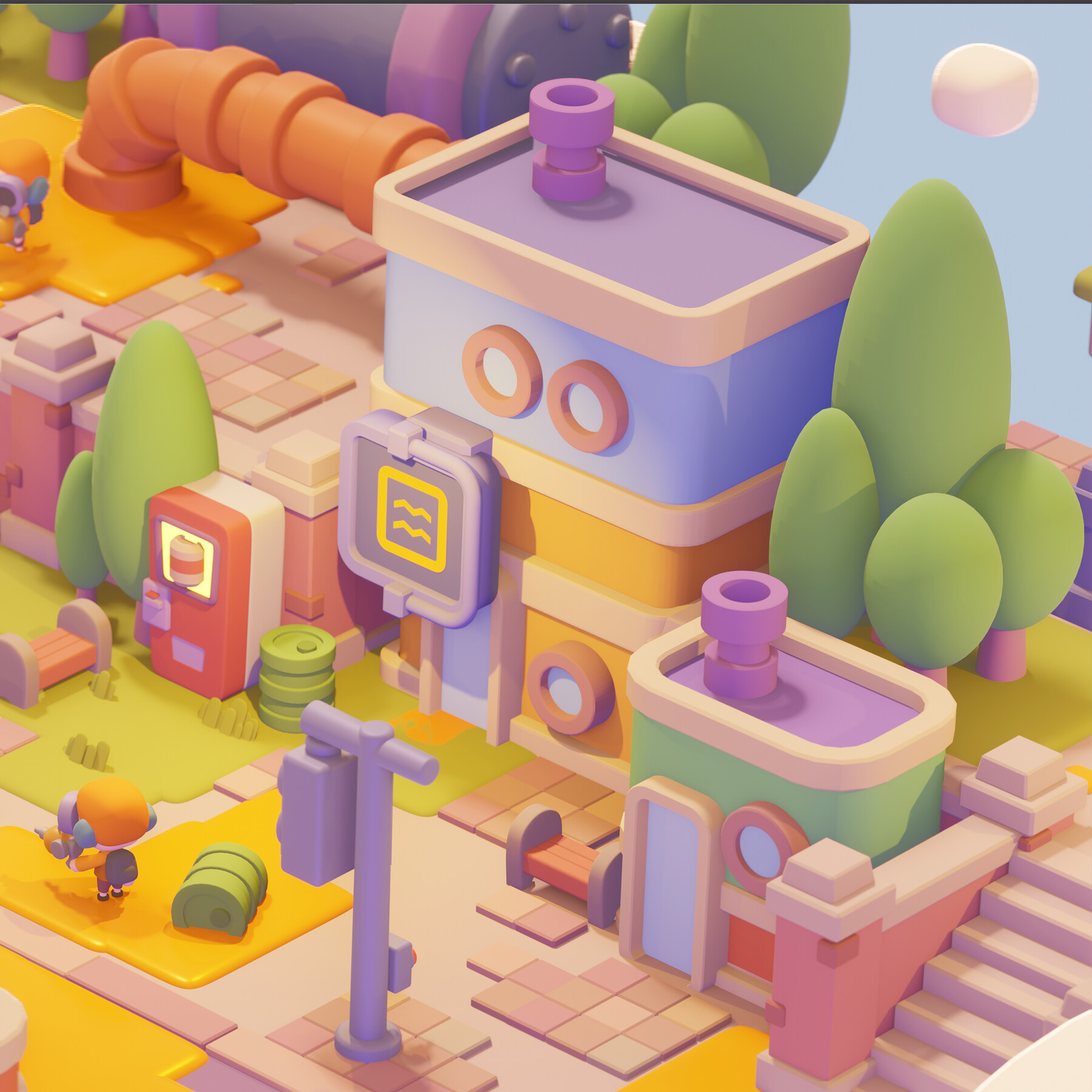 Artstation Nature Tree Pack 02 Stylized 3d Game Assets