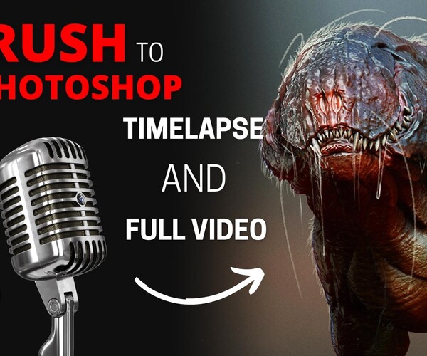 ArtStation - ZBrush to Photoshop 'Alien Dog/Hound' Concept - Timelapse ...