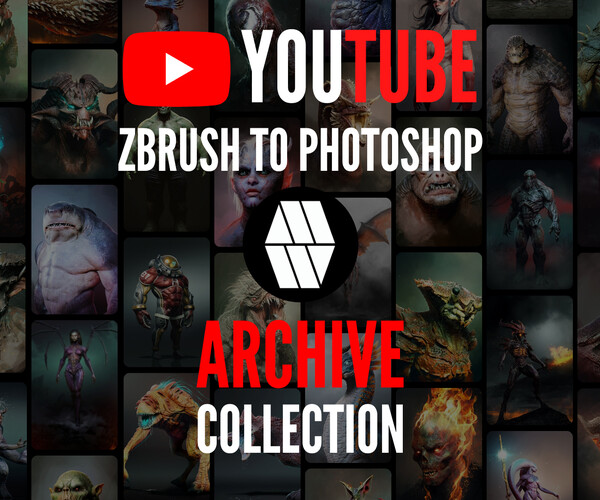 ArtStation - ZBrush to Photoshop 'Alien Dog/Hound' Concept - Timelapse ...