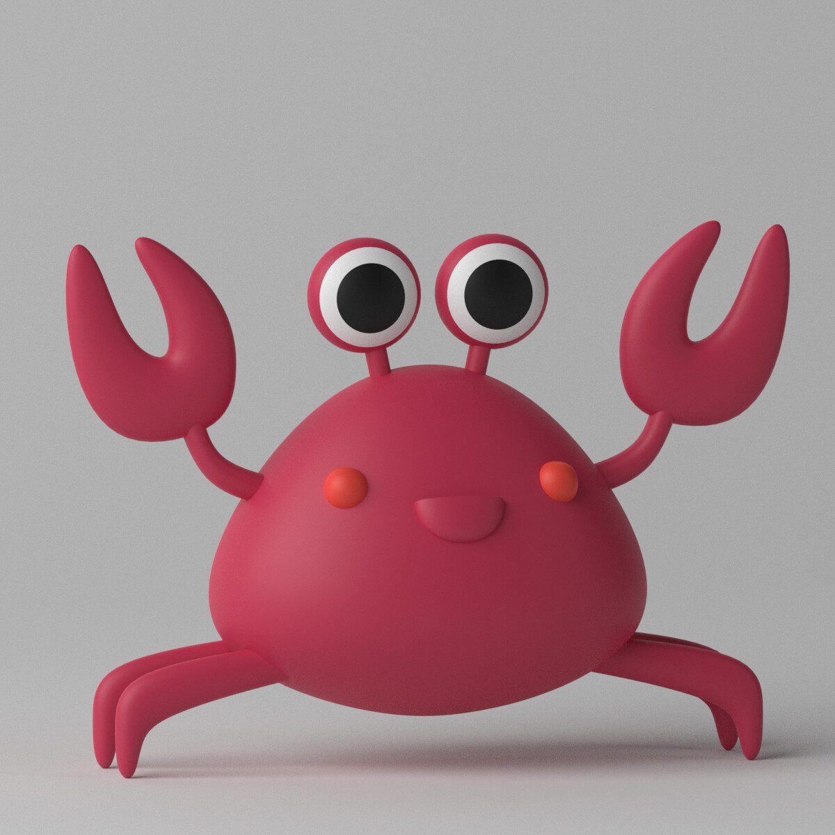 ArtStation - Cartoon Cute Little Crab 3D model | Resources