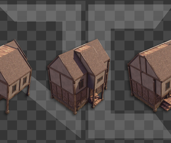 ArtStation - Asset Pack Vol.2 - Modular Medieval House | Game Assets