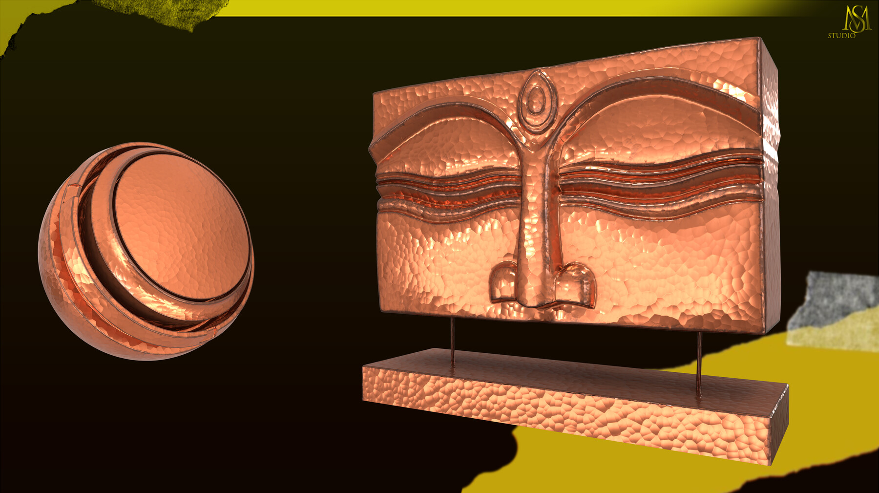 ArtStation - 15 BRONZE, GOLD, SILVER SMART MATERIAL AND 4k PBR textures ...