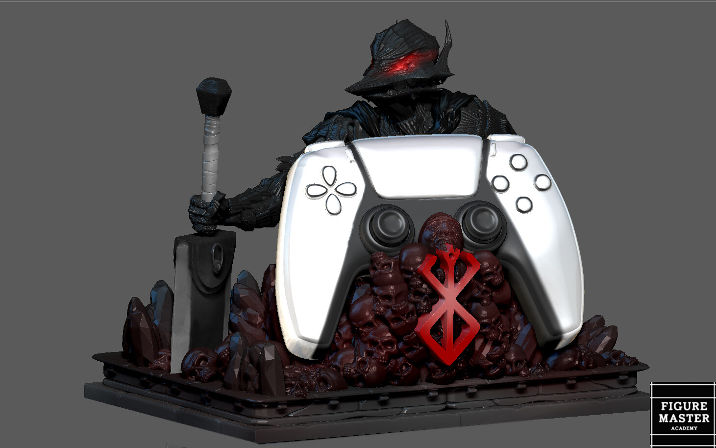 ArtStation - BERSERK GUTS PS4 PS5 CONTROLLER HOLDER ANIME FANTASY ...